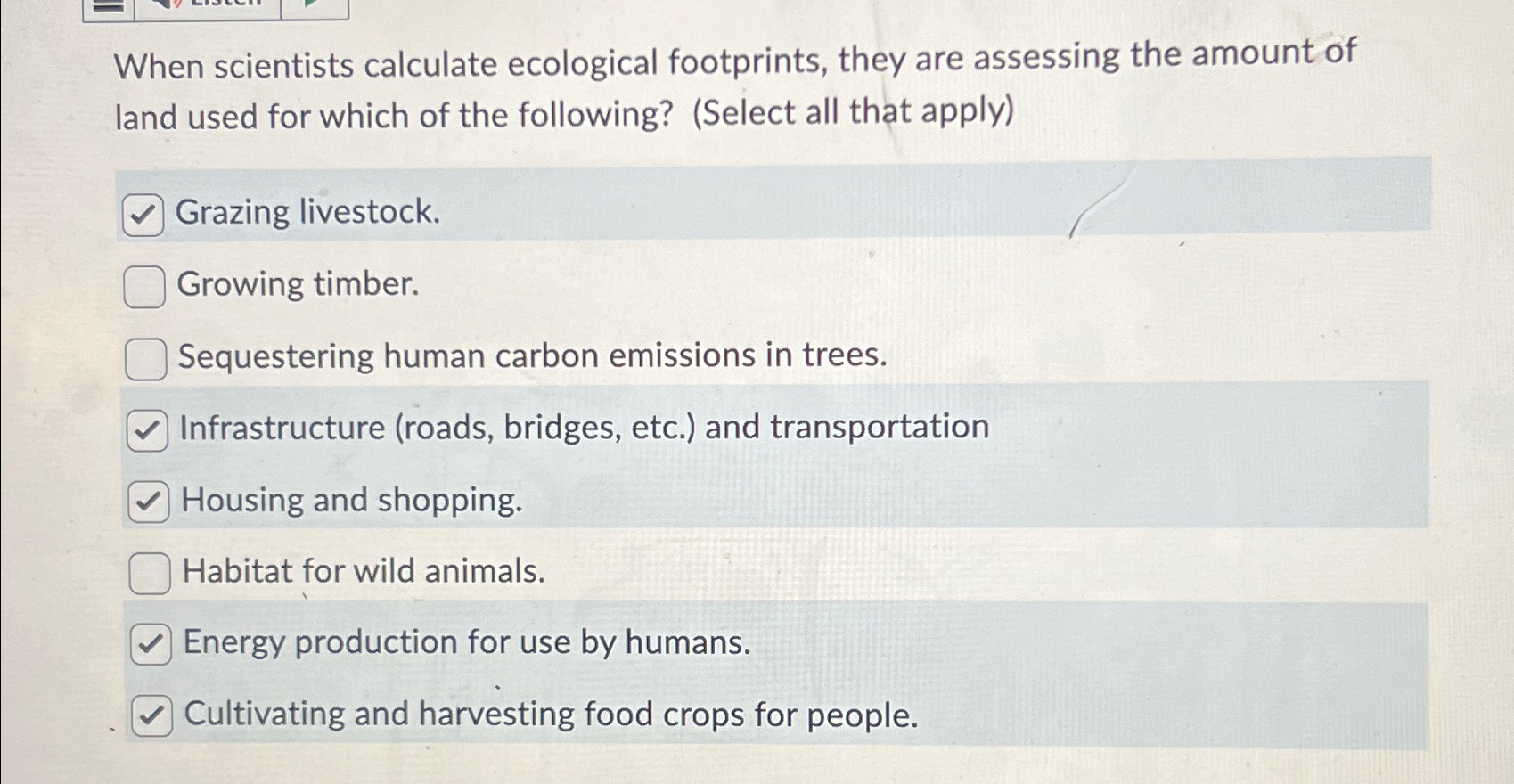 Solved When scientists calculate ecological footprints, they | Chegg.com
