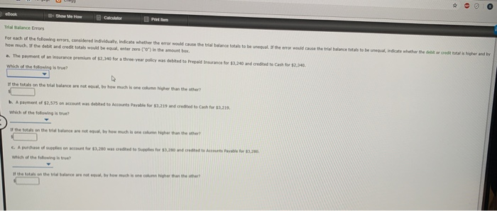 Solved Balance Errors For each of the following considered | Chegg.com