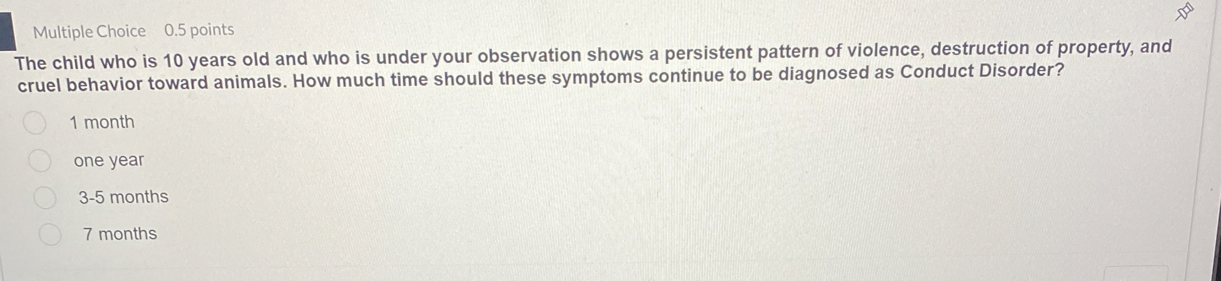 Solved Multiple Choice 0.5 ﻿pointsThe child who is 10 ﻿years | Chegg.com