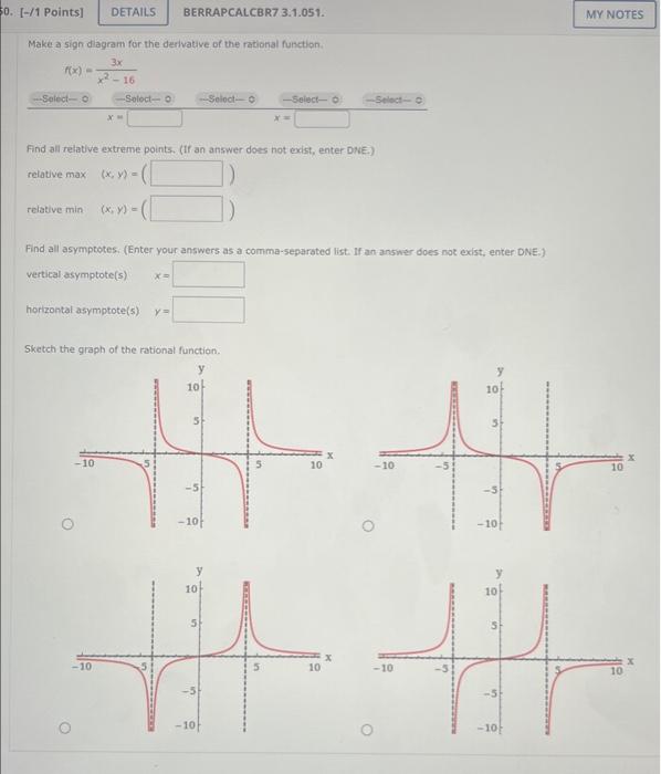 Make a sign diagram for the derivative of the | Chegg.com