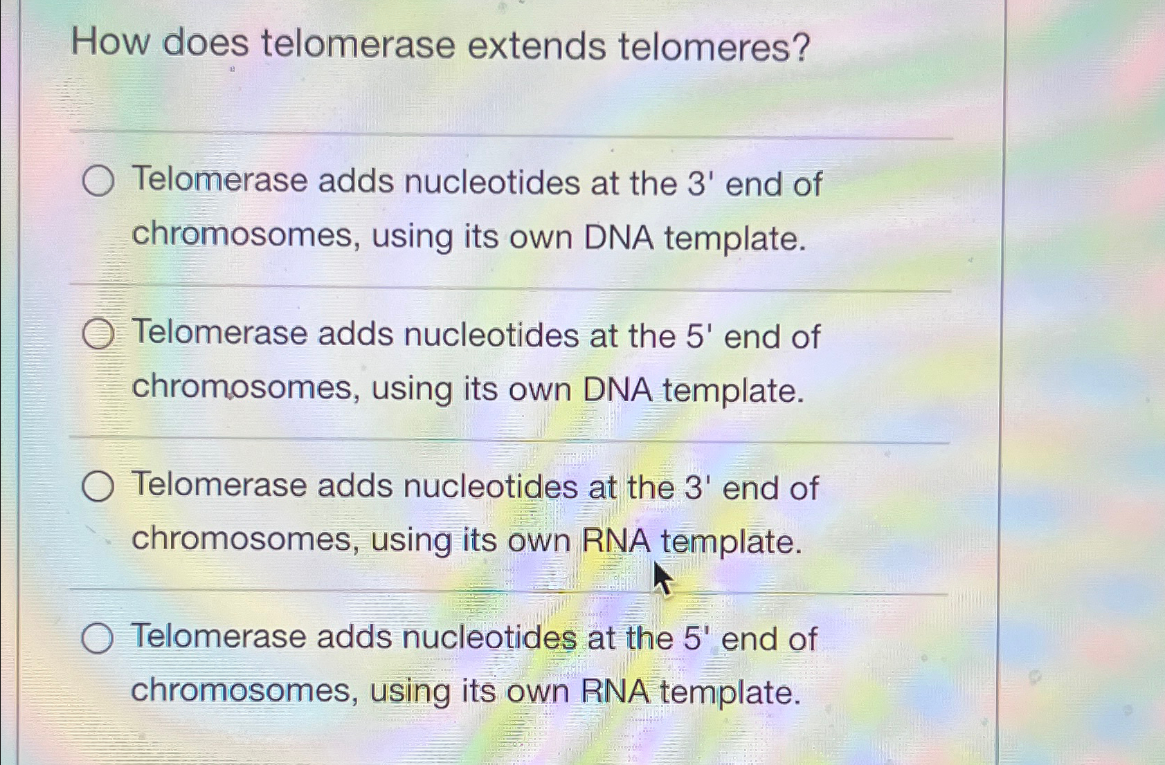 Solved How does telomerase extends telomeres?Telomerase adds | Chegg.com