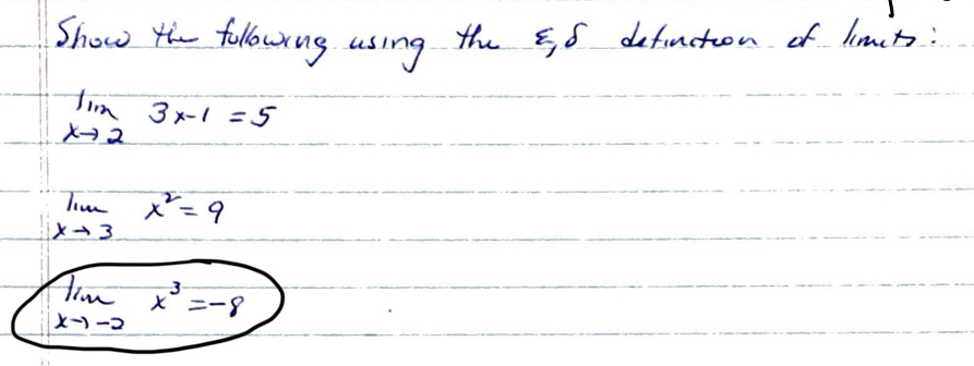 Solved Show the following using the ε,δ ﻿definition of | Chegg.com