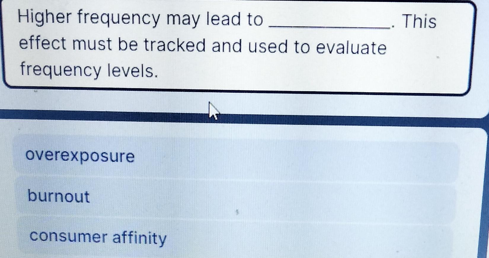 Solved Higher frequency may lead toThis effect must be | Chegg.com