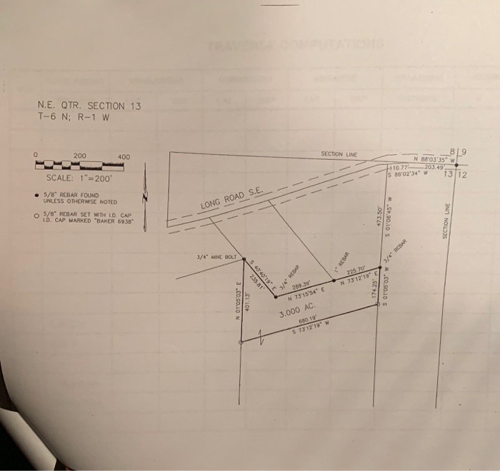 Solved TRAVERSE ADJUSTMENT ASSIGNMENT The purpose of this | Chegg.com
