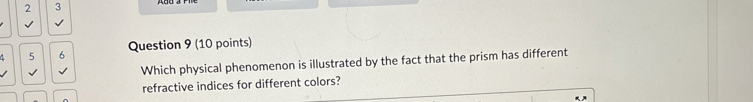 Solved Question 9 (10 ﻿points)Which physical phenomenon is | Chegg.com