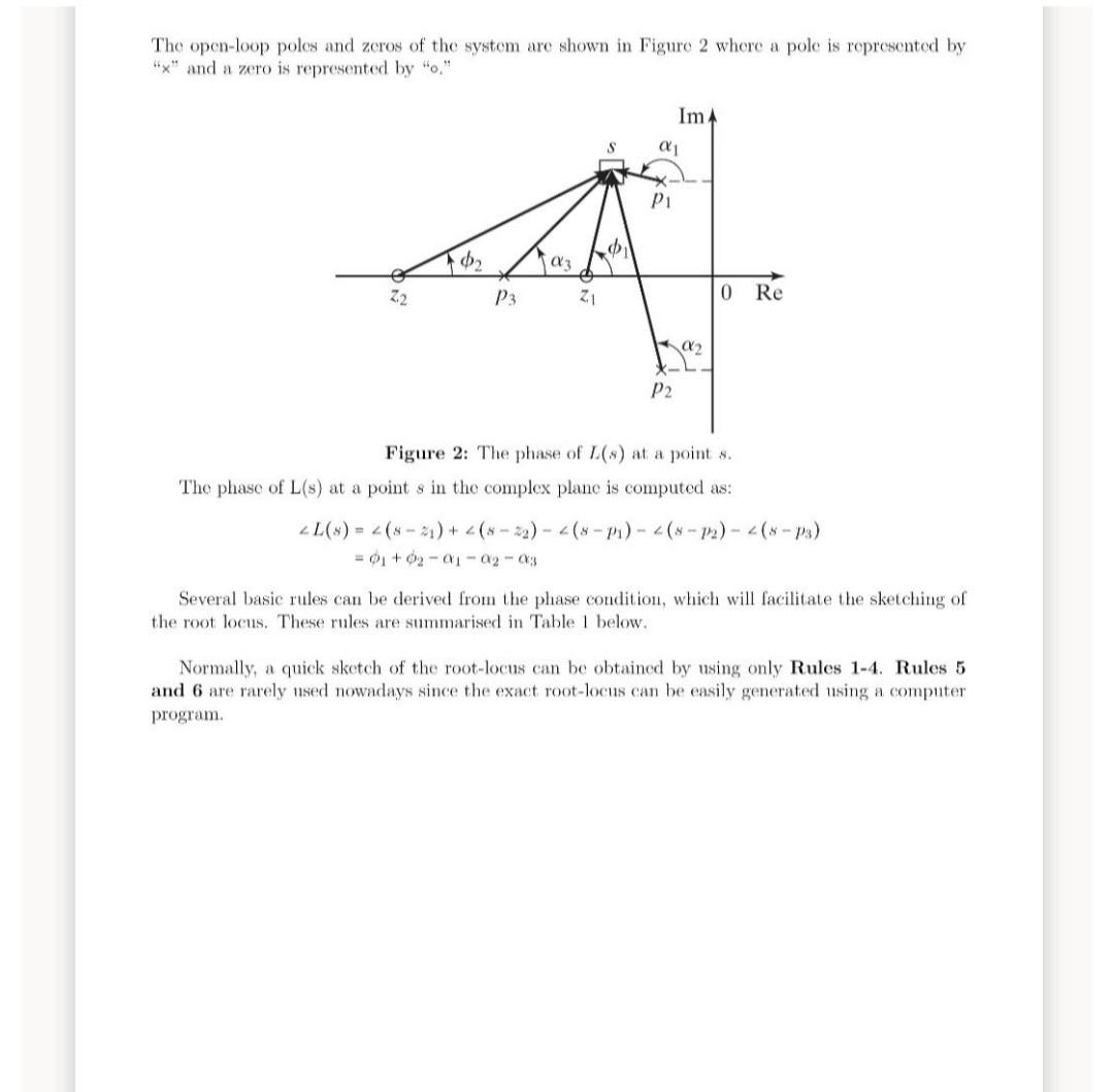 Solved Root Locus 1. Purpose To learn and use MATLAB to draw | Chegg.com