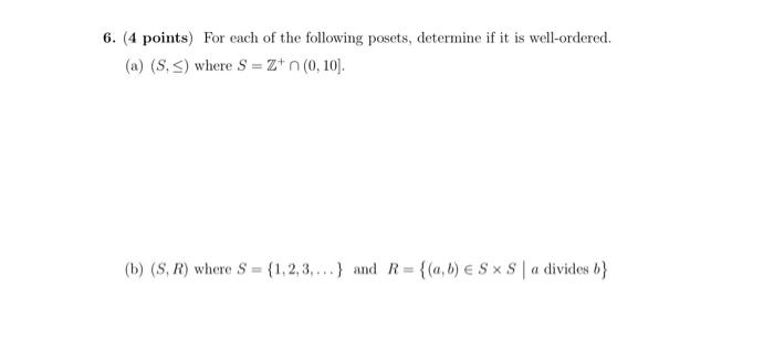 Solved For each of the following posets, determine if it is | Chegg.com
