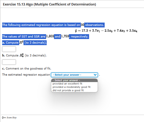 Solved Exercise 15.13 ﻿Algo (Multiple Coefficient of | Chegg.com