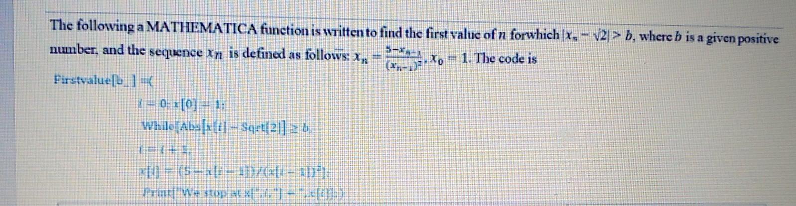 Solved ラーメン The following a MATHEMATICA function is written | Chegg.com