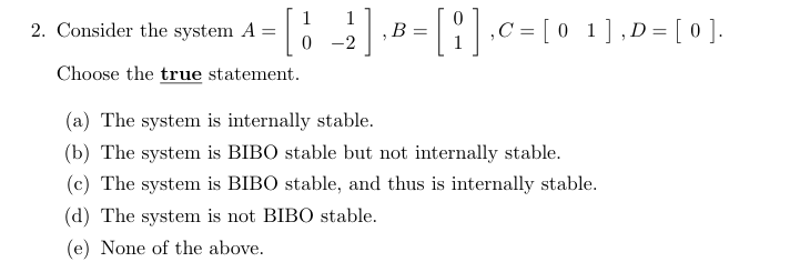 Solved Consider the system | Chegg.com