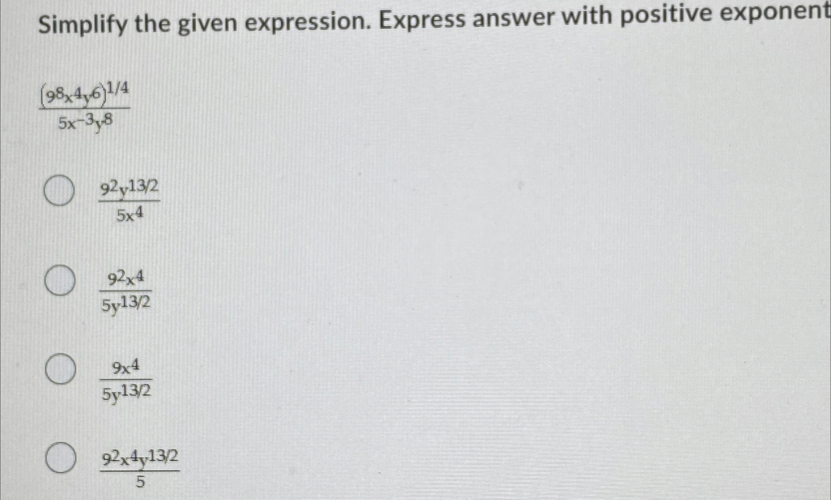 Solved Simplify the given expression. Express answer with | Chegg.com