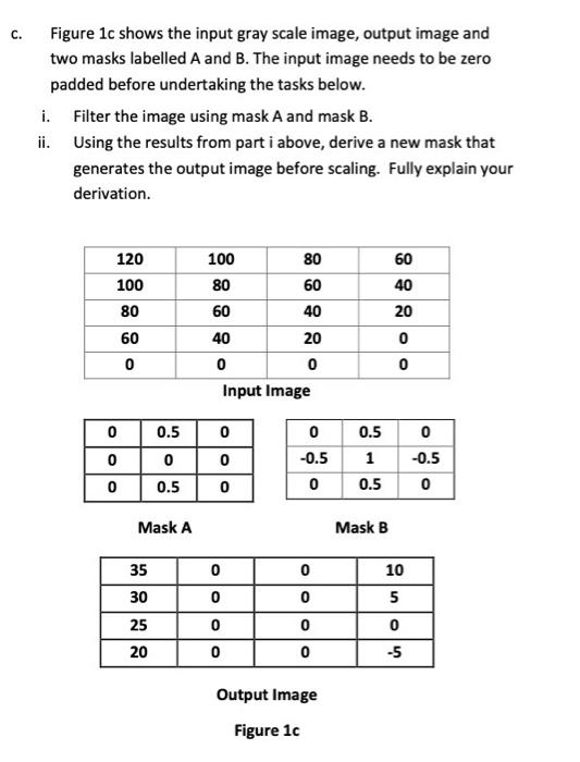 Solved C. Figure 1c shows the input gray scale image, output | Chegg.com