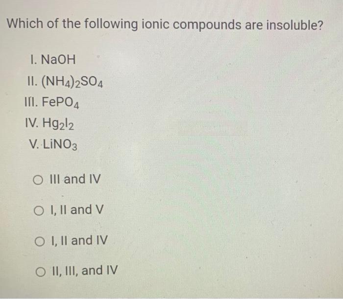 Solved What is the net ionic equation for the following | Chegg.com