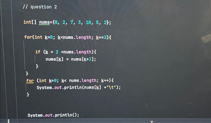 Solved 1 Question 2 Int Nums 82731052 For Int 