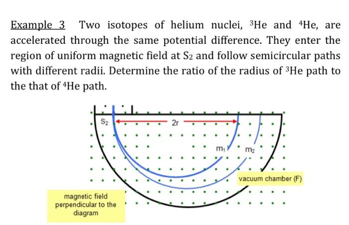 Solved Example 3 Two isotopes of helium nuclei, 3He and 4He, | Chegg.com