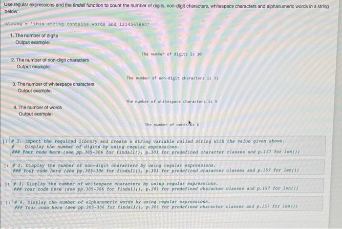 Solved Use Regular Expressions And The Findall Function To