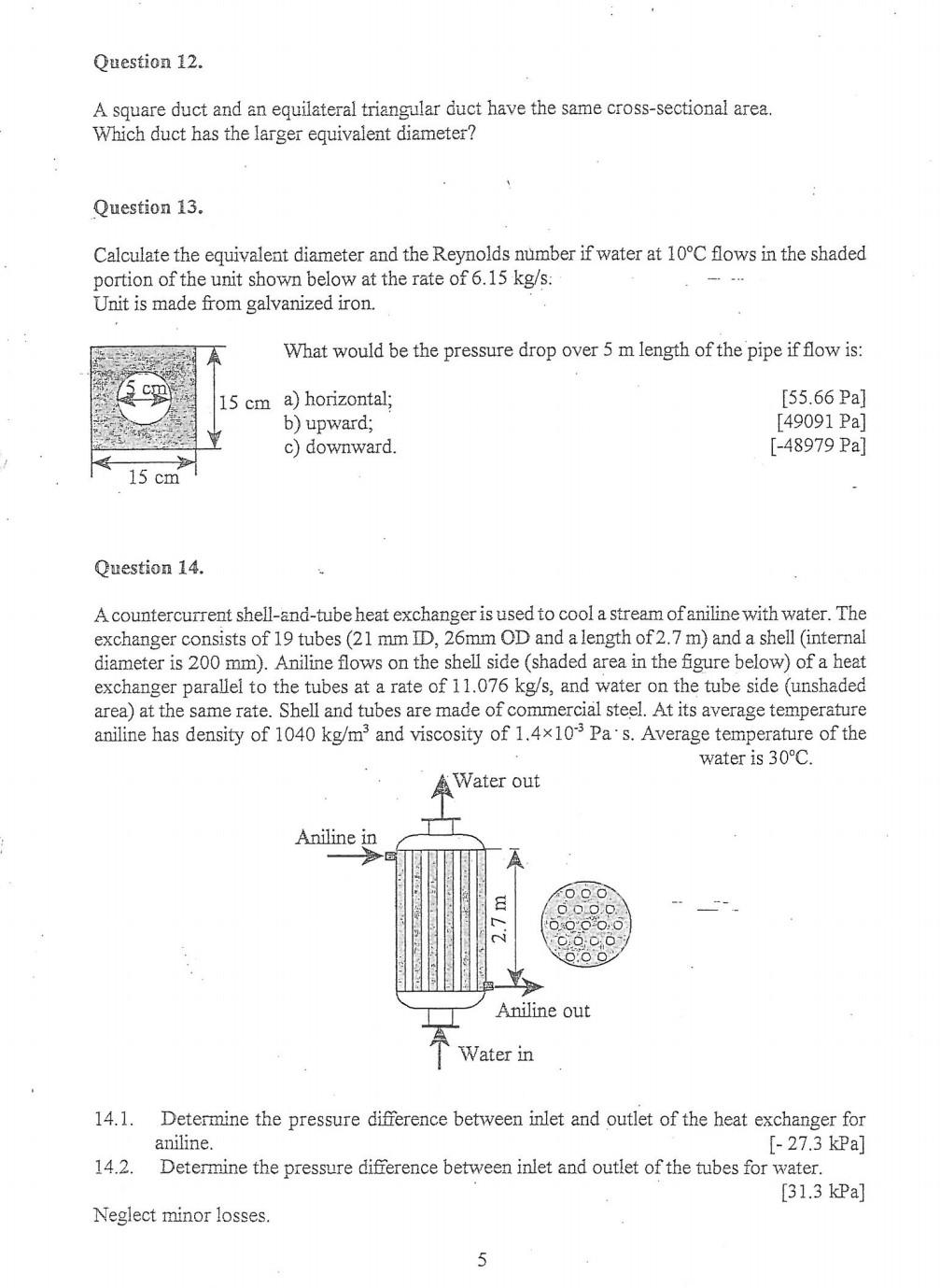 Solved Question 12. A square duct and an equilateral | Chegg.com