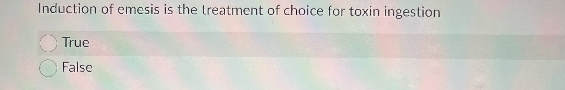 Solved Induction of emesis is the treatment of choice for | Chegg.com