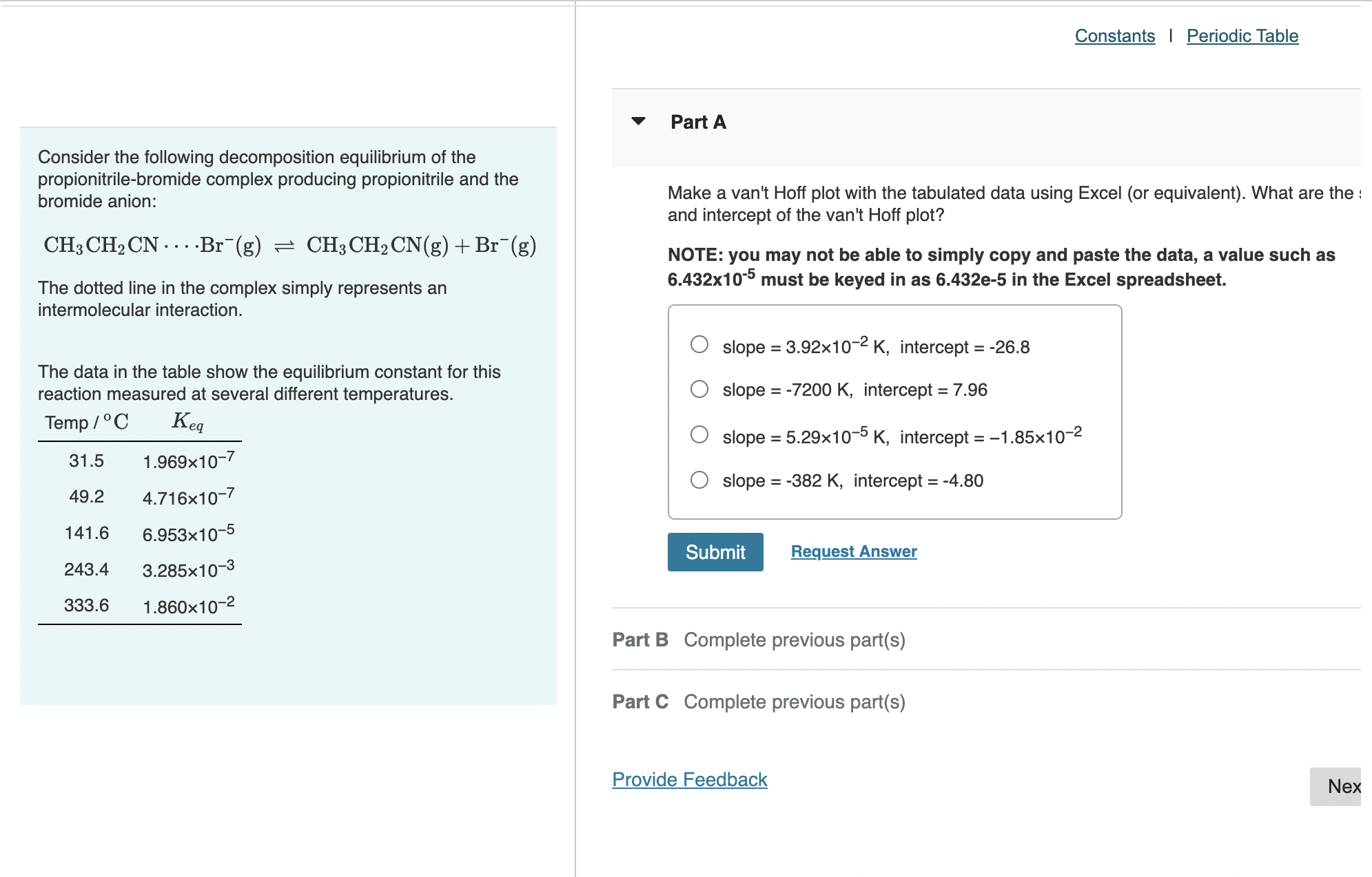 Solved Consider the following decomposition equilibrium of | Chegg.com