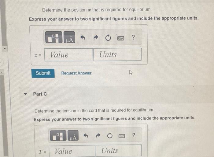 Solved The single elastic cord ABC is used to support the 40 | Chegg.com