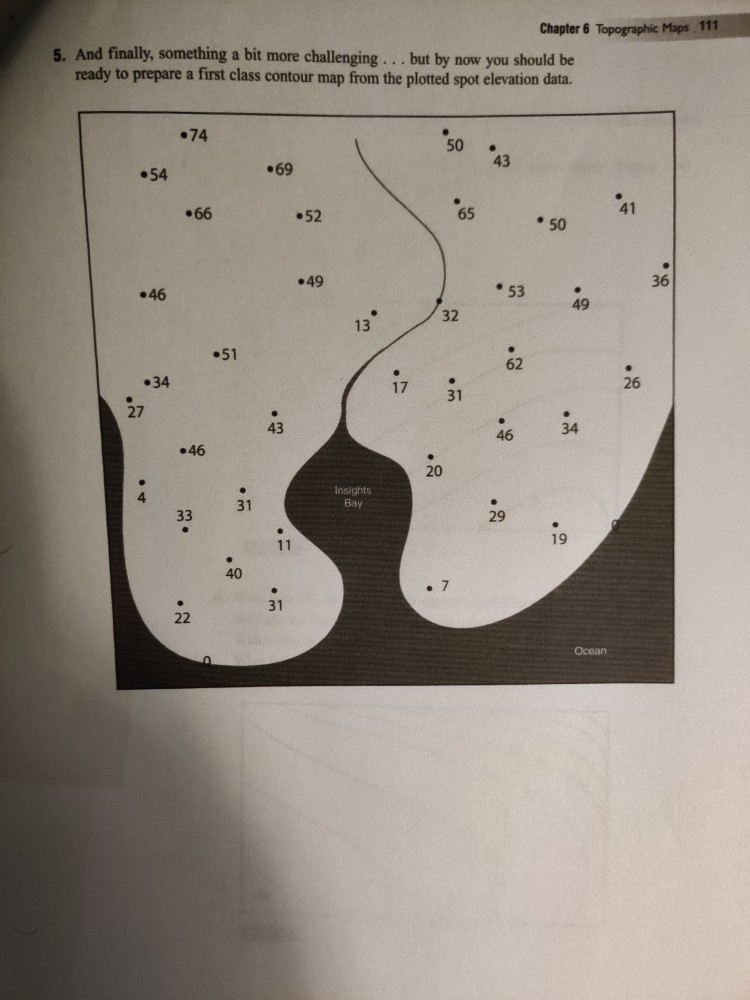 Solved 1. Using the rules of contour mapping, determine the | Chegg.com
