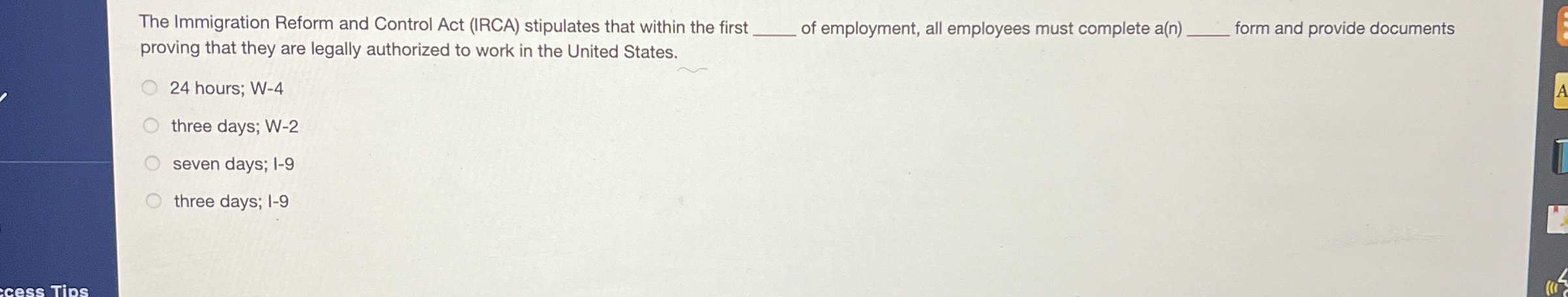 Solved The Immigration Reform and Control Act (IRCA) | Chegg.com