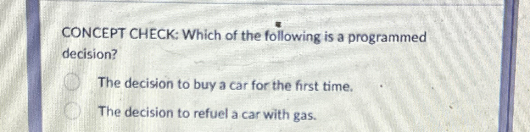 Solved CONCEPT CHECK: Which of the following is a programmed | Chegg.com