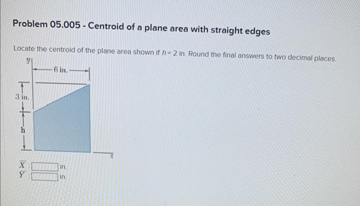 Solved Problem 05.005 - Centroid of a plane area with | Chegg.com