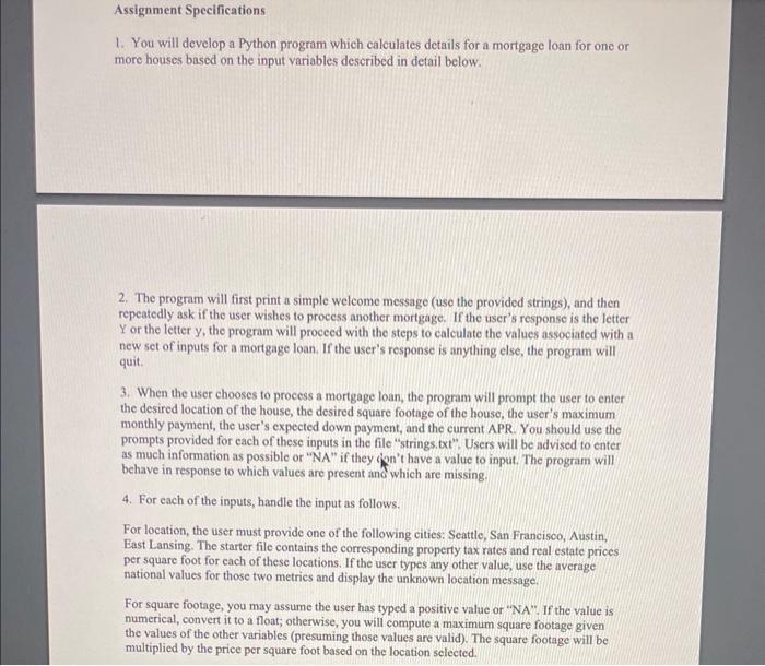 Solved 1. You will develop a Python program which calculates | Chegg.com