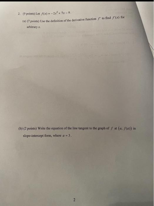 Solved Show all work in a neat and orderly manner in the | Chegg.com