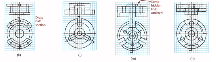 Solved Freehand Sectioning Problems. Sketch views and add | Chegg.com