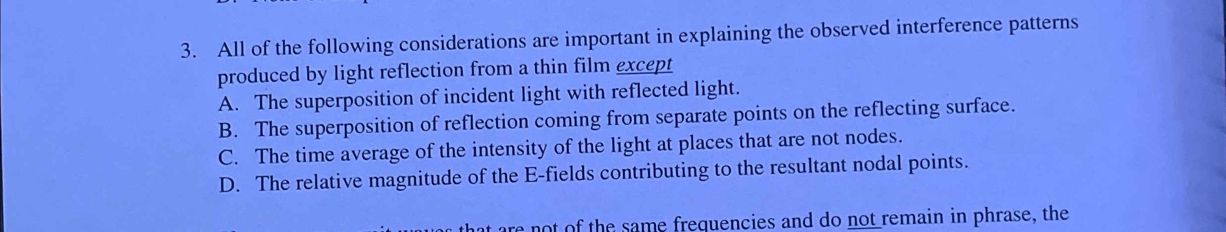 Solved All of the following considerations are important in | Chegg.com