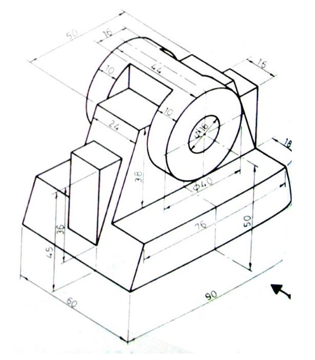 Solved use creo software to draw the the figure below in 3d. | Chegg.com