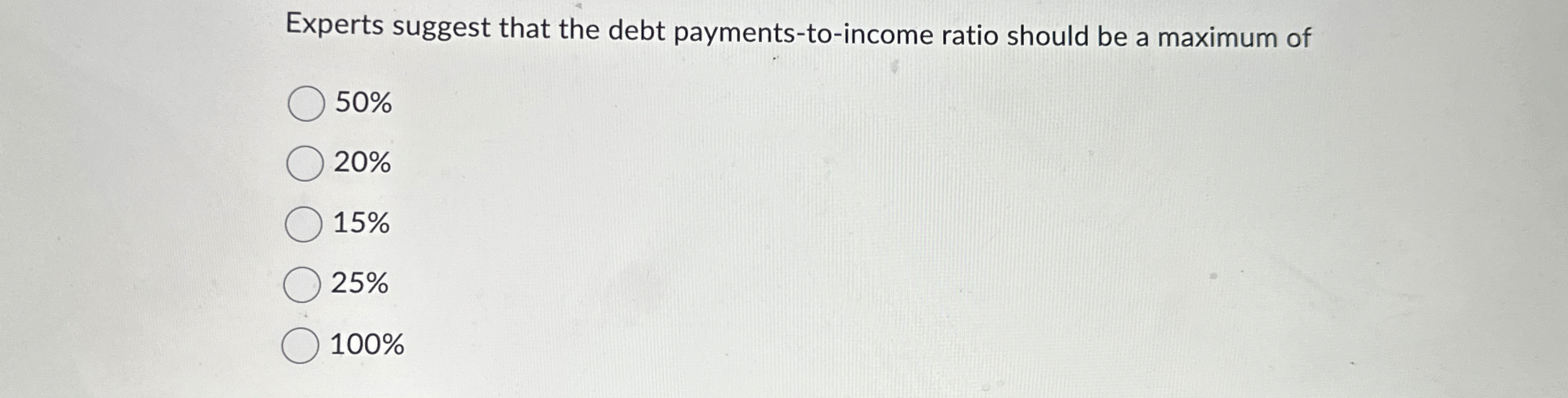 Solved Experts suggest that the debt payments-to-income | Chegg.com