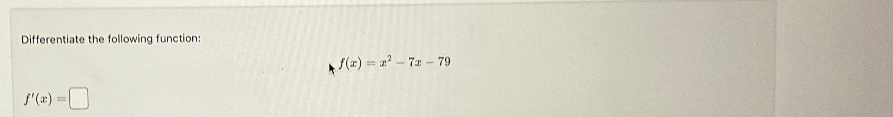 Solved Differentiate the following | Chegg.com