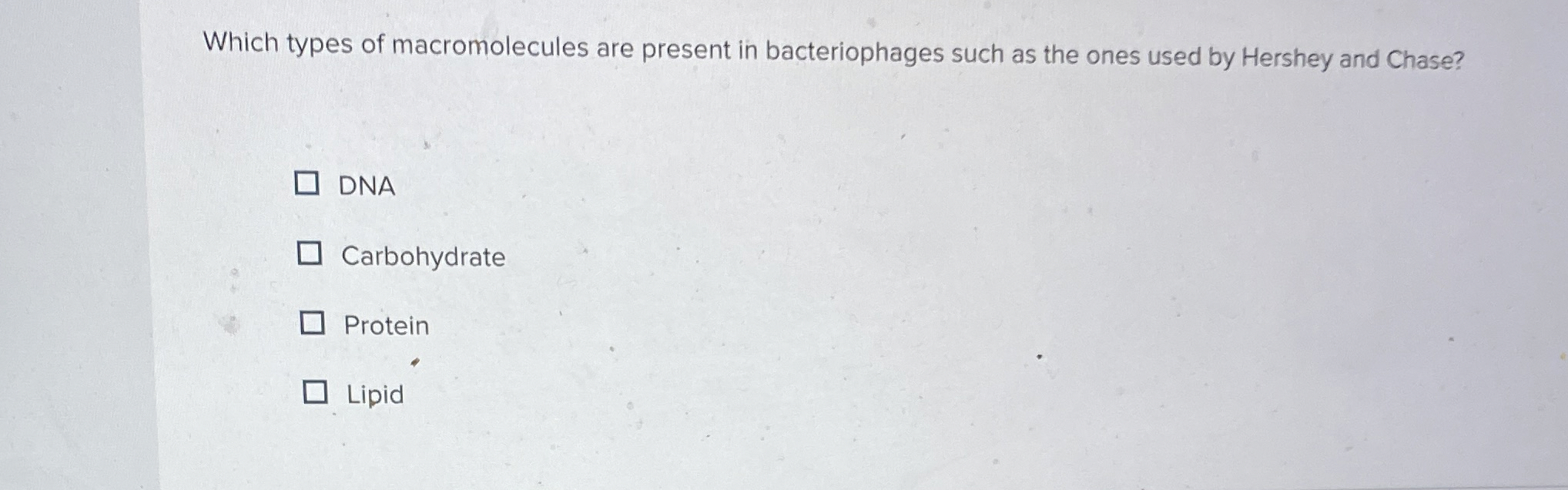 Solved Which types of macromolecules are present in | Chegg.com