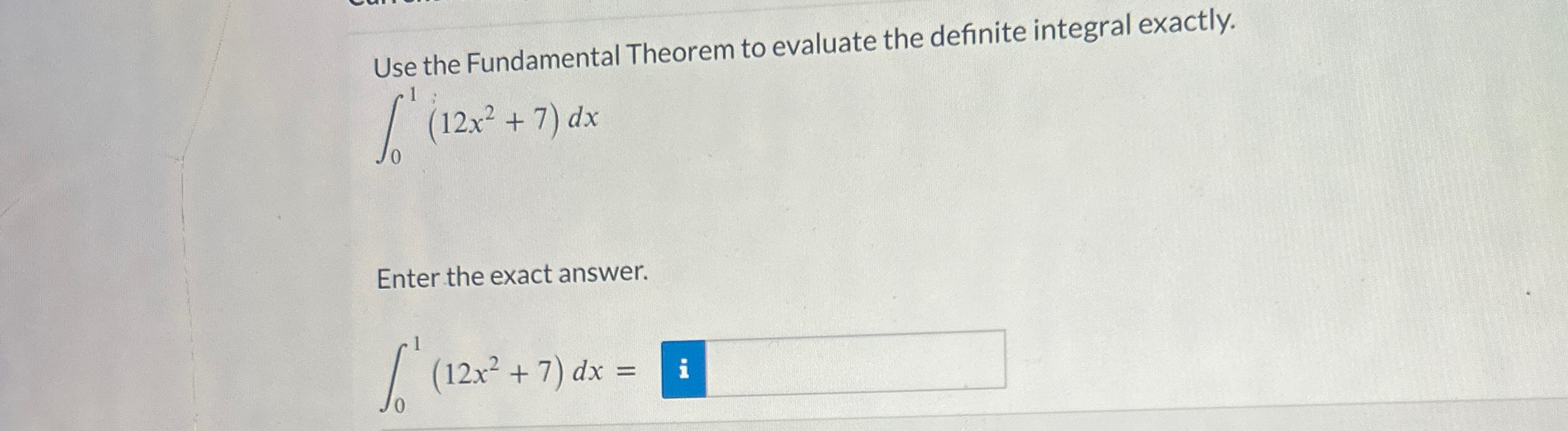 Solved Use the Fundamental Theorem to evaluate the definite | Chegg.com