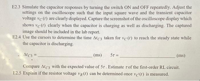 Solved Exercise 5-2: Series RC circuit with square-wave | Chegg.com