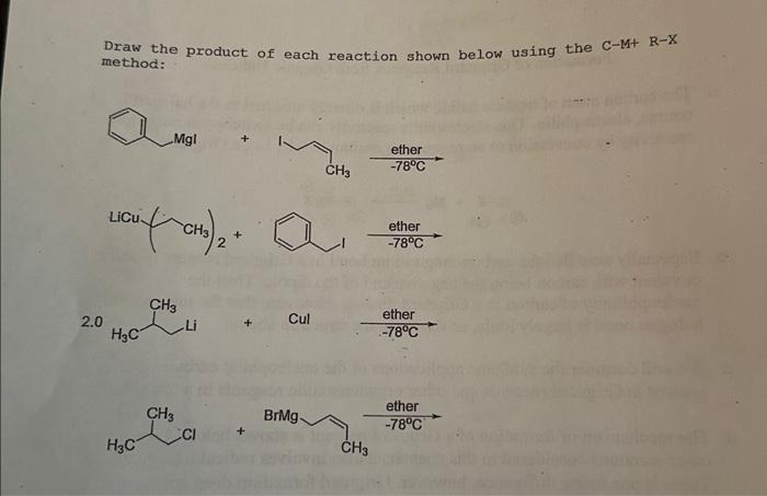 Solved Draw the product of each reaction shown below using | Chegg.com