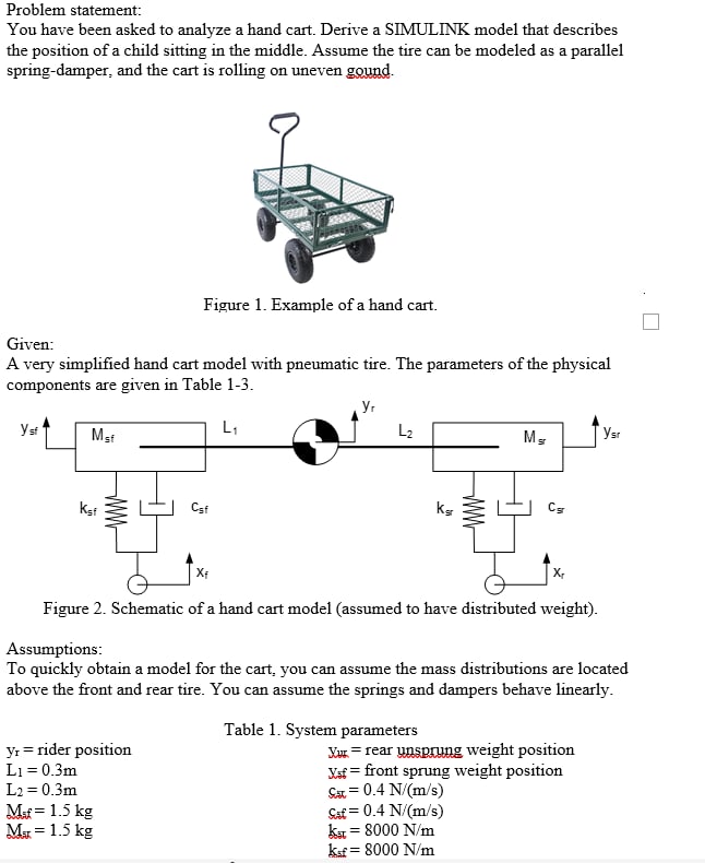 MatlabTasks:1. ﻿Develop a SIMULINK model for the | Chegg.com