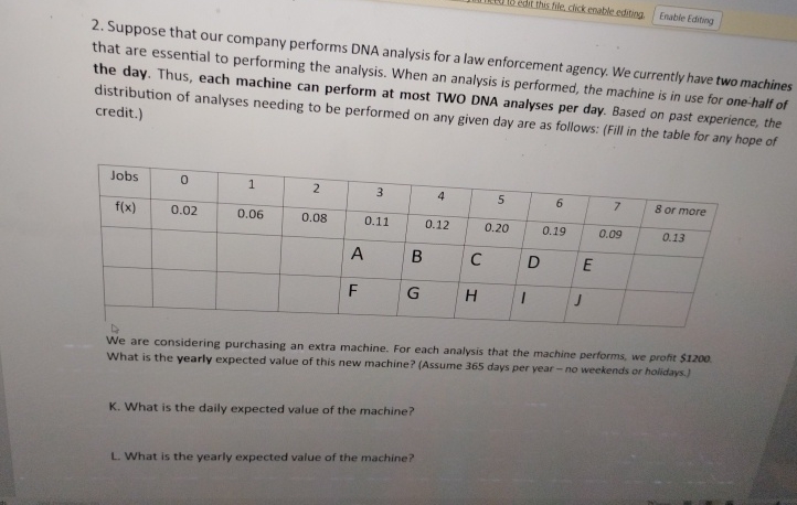 Solved Suppose that our company performs DNA analysis for a | Chegg.com