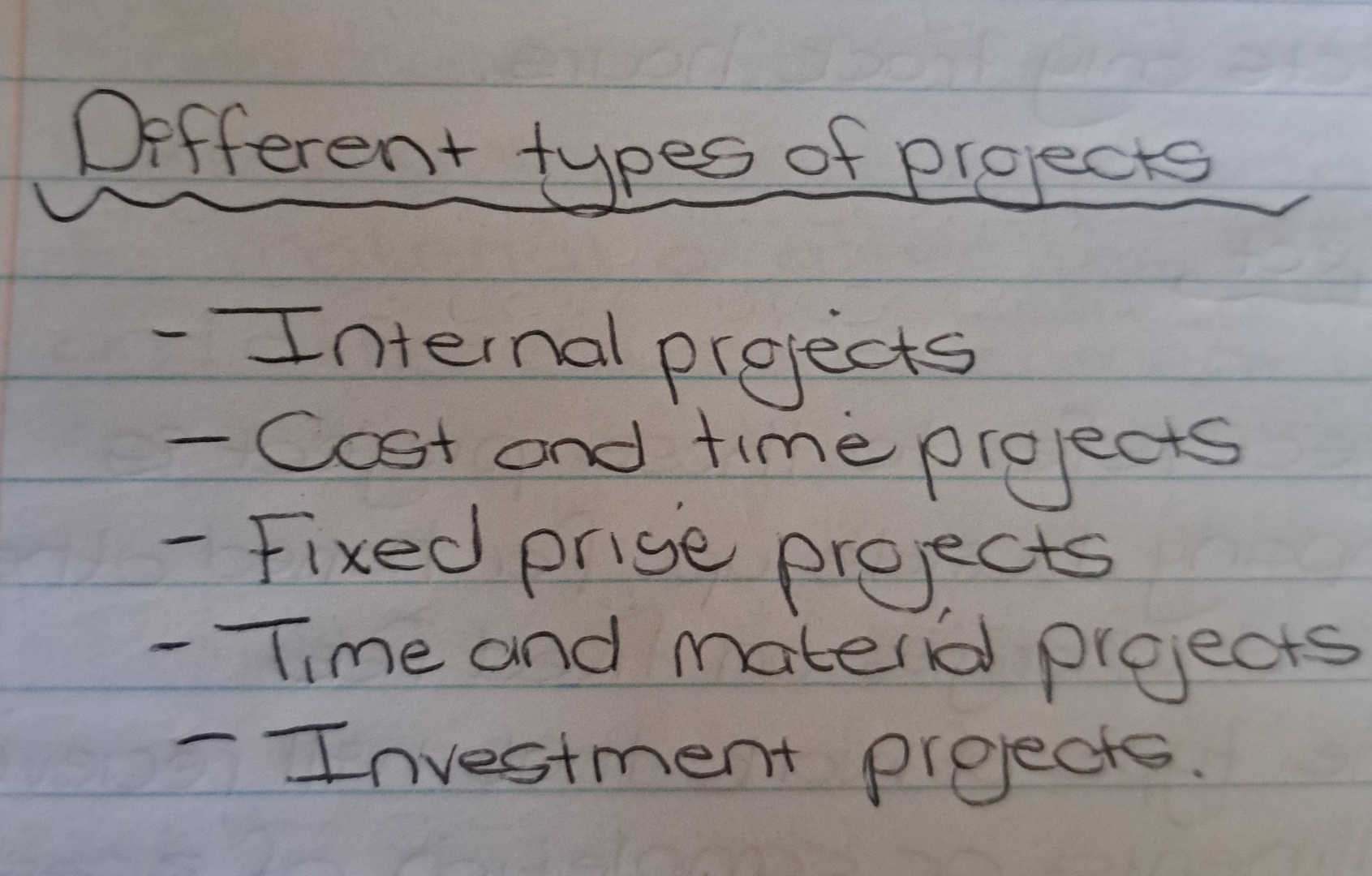 Solved Different types of projectsInternal projects:Cost and | Chegg.com