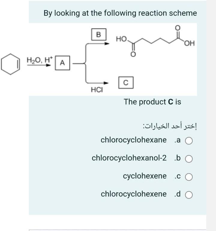 Solved By looking at the following reaction scheme The | Chegg.com
