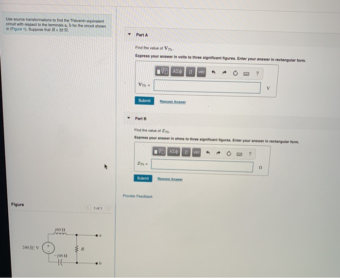 Solved Use source transtormations to find the Thévenin | Chegg.com
