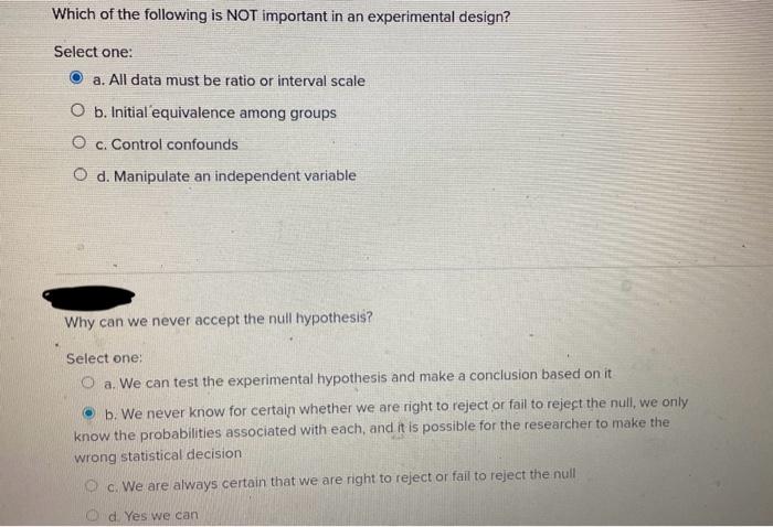 Solved Which of the following is NOT important in an | Chegg.com