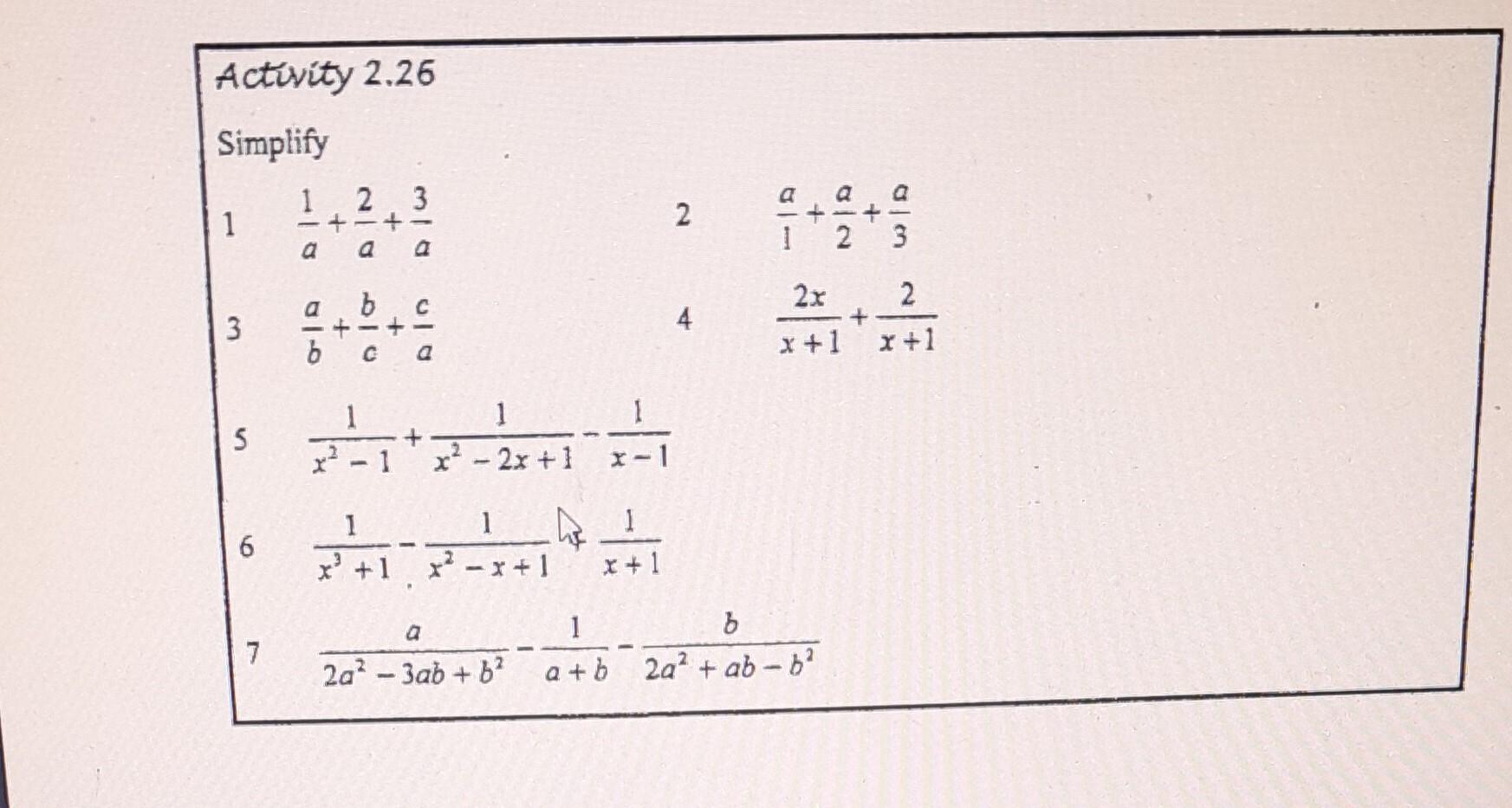 Solved Identify the property used in the following: | Chegg.com