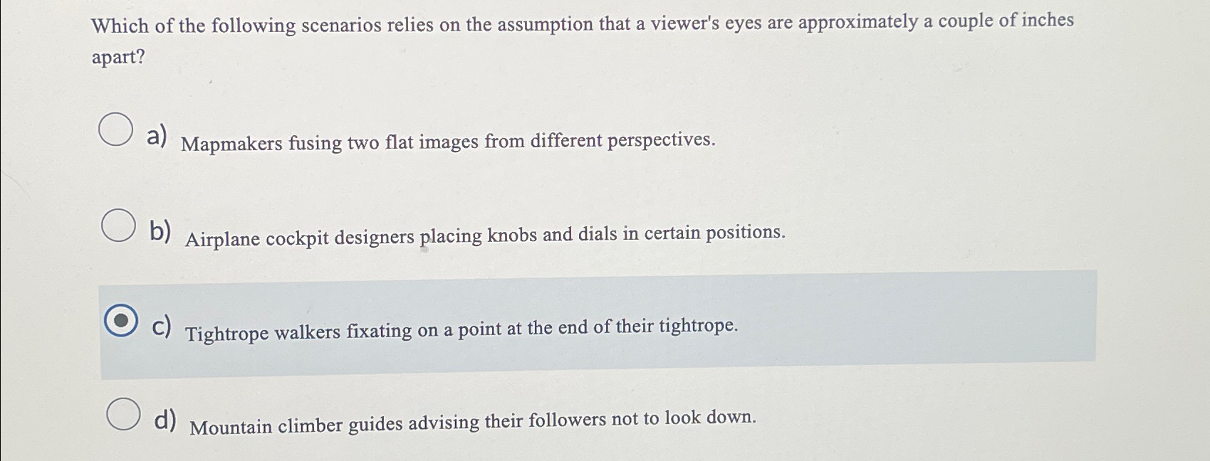 Solved Which of the following scenarios relies on the | Chegg.com