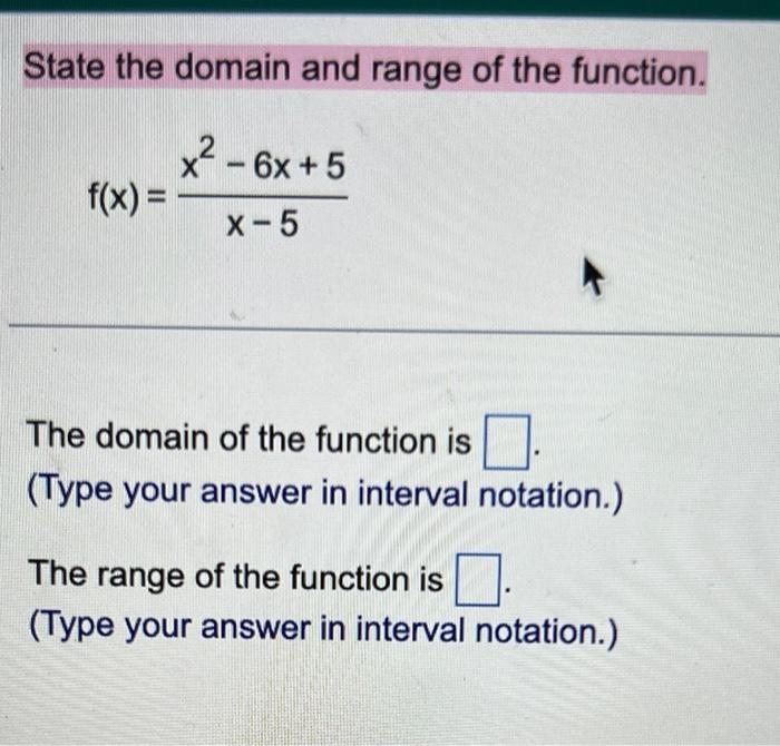 Solved State the domain and range of the function. | Chegg.com