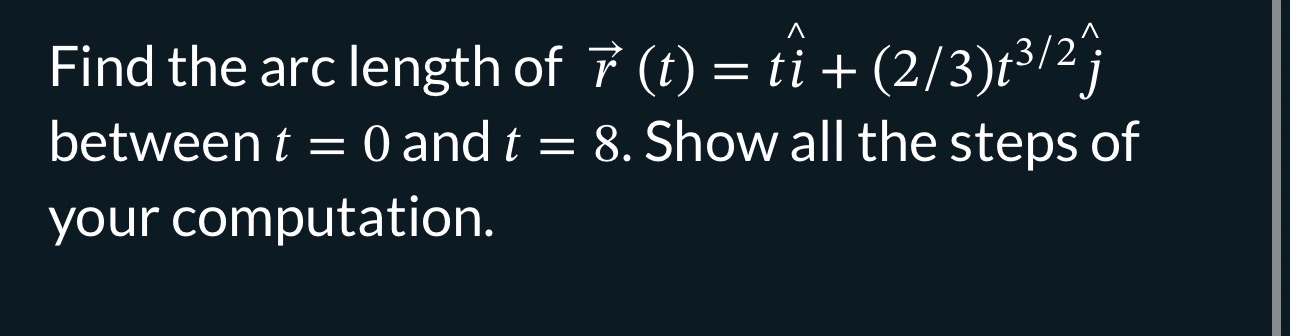 Solved Find the arc length of | Chegg.com