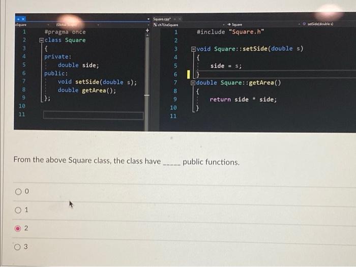 Solved Normally, a class's member variables are declared to | Chegg.com